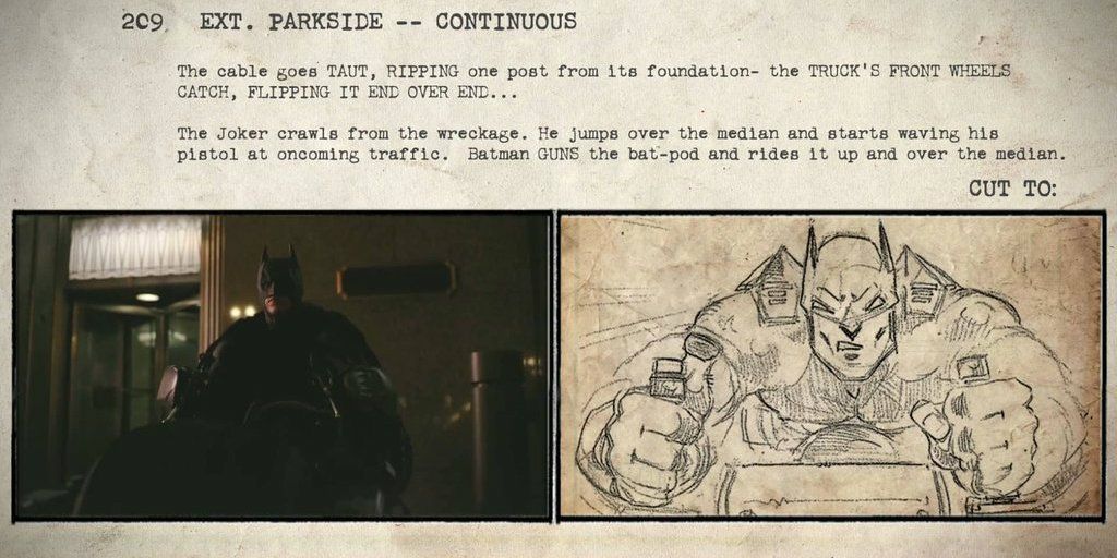 The Dark Knight Storyboards & Final Movie Compared in New Video