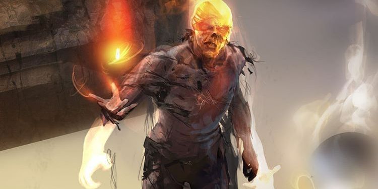 Infinity War Concept Art Features Fiery Red Skull As Soul Stone Guardian