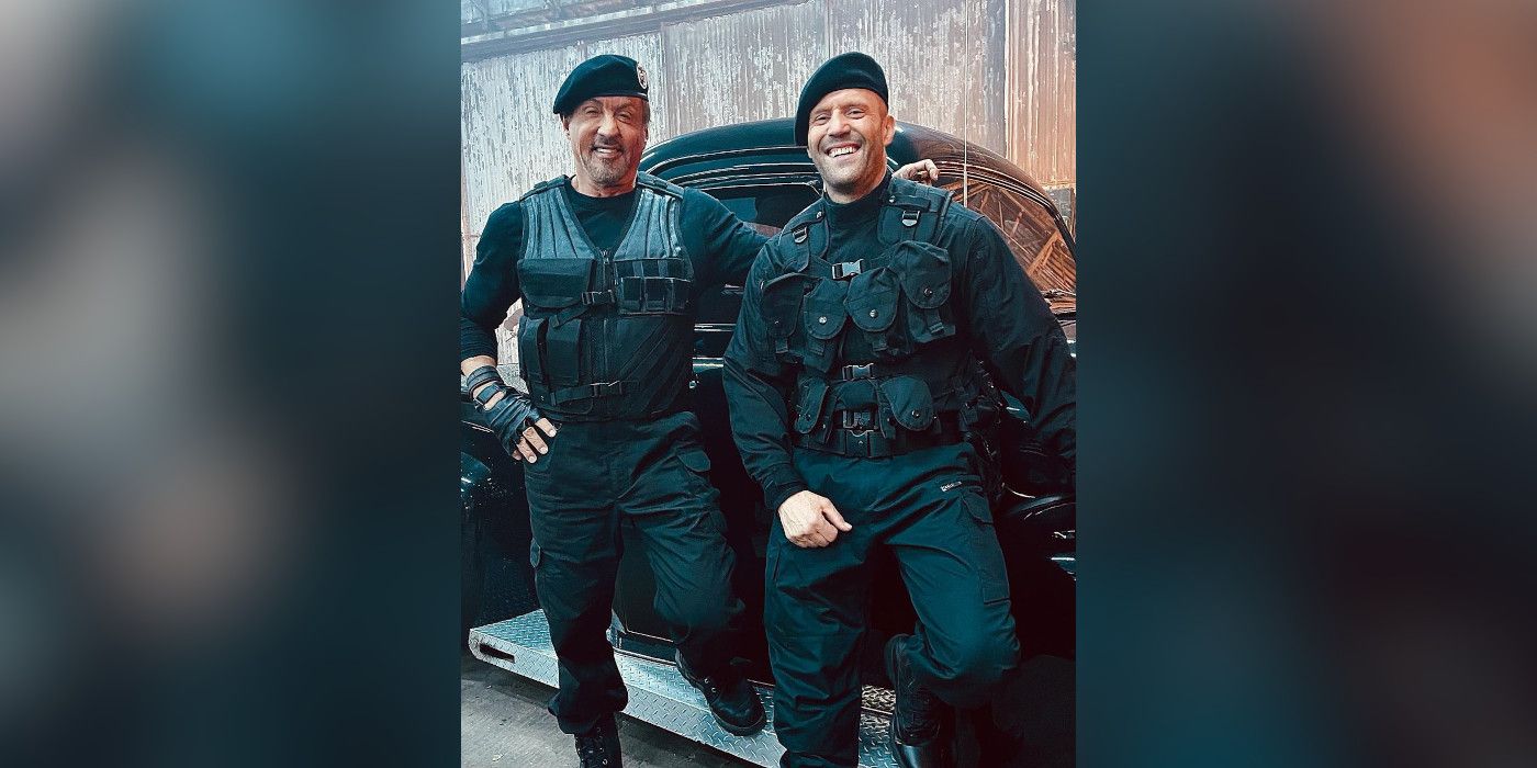 Sylvester Stallone & Jason Statham Reunited In Expendables 4 Set Photo