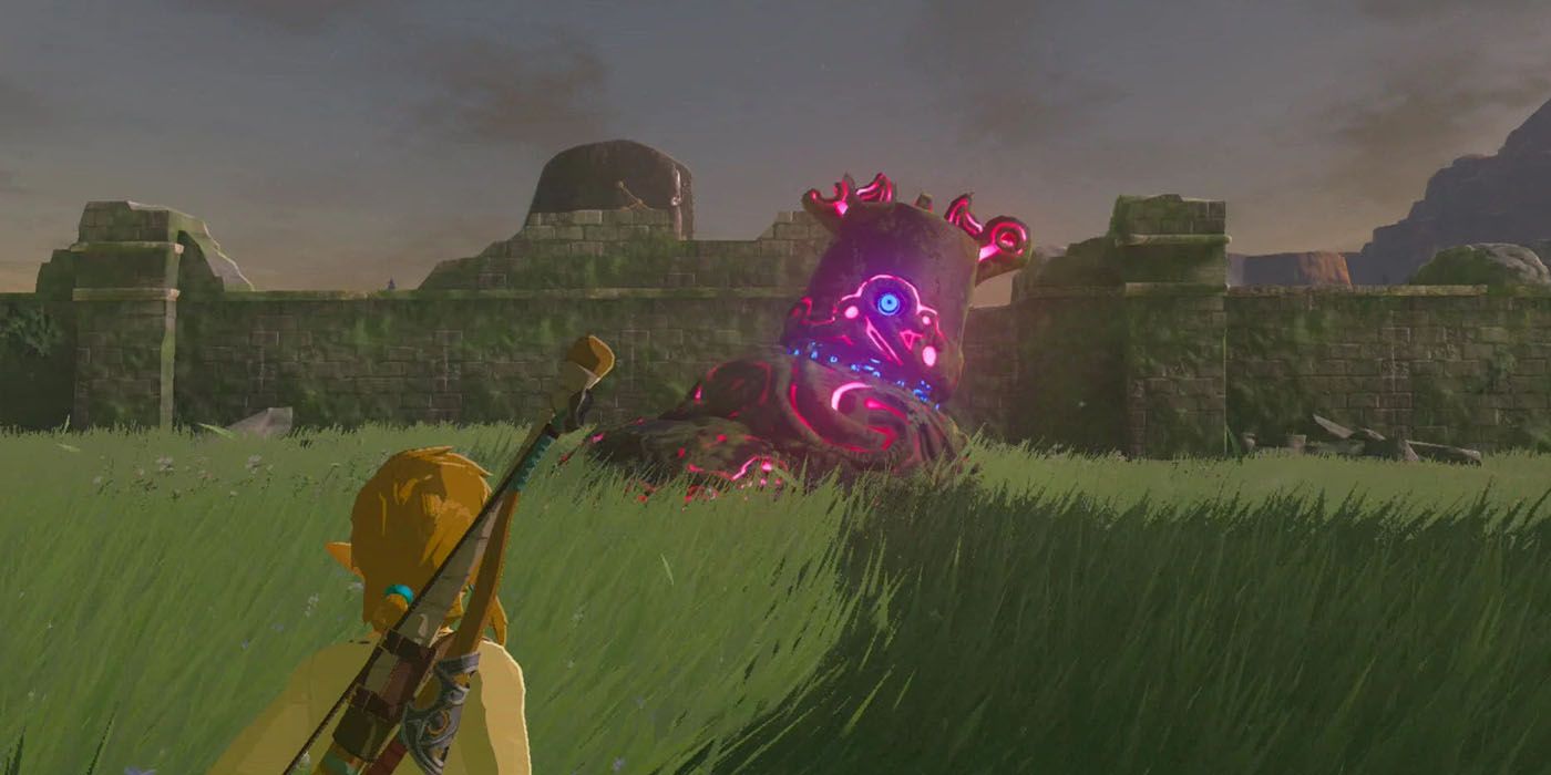 Breath Of The Wild Guardian Tumbles Down Several Cliffs After Death